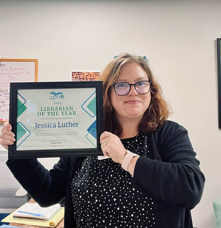 Alpena’s Jessica Luther earns Librarian of the Year award | News ...